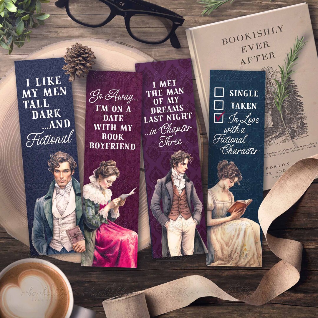 Printable Bookmarks, Book Boyfriend Bookmarks, Regency Romance Reader ...