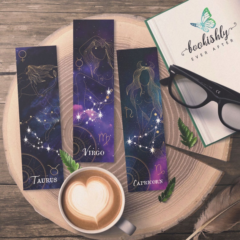 Printable Zodiac Bookmarks Instant Download Set of 12 - Etsy