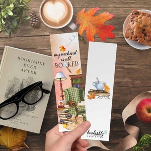 Printable Fall Bookmarks: Cozy Autumn Watercolor Set (digital Download ...