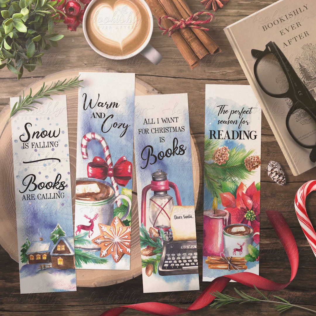 Printable Bookmarks, Christmas Bookmarks, Reading Quotes, Book Lover ...