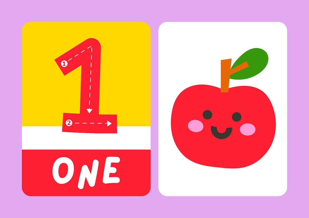 Kids Learning Flash Cards of Counting | Counting Learning Cards for ...