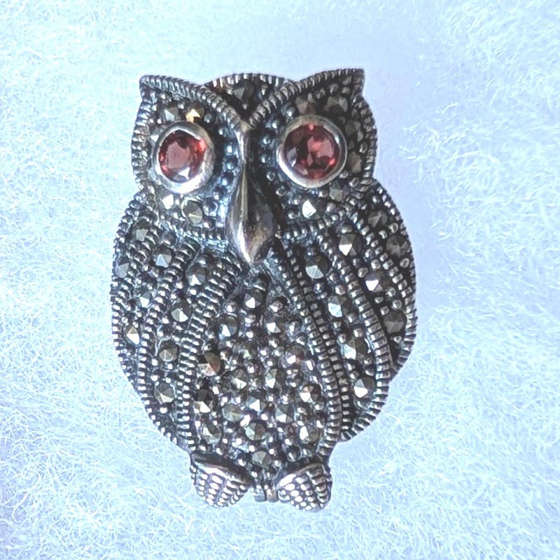 Owl Brooch Marcasite - Etsy