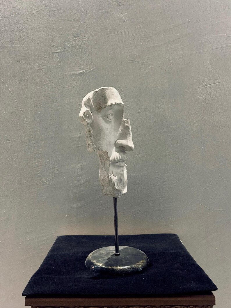 Ancient Greek Philosopher Face Statue (54x23 Cm) | Fragment Sculpture ...