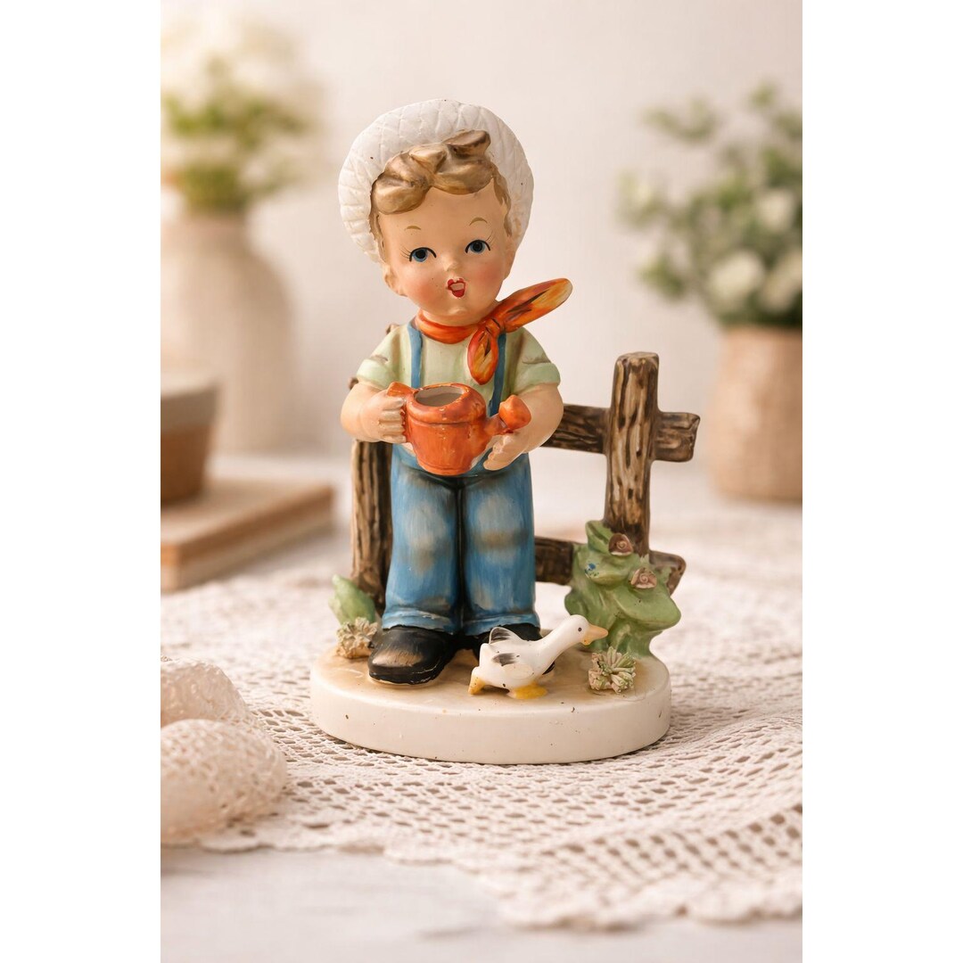 Vintage Erich Stauffer Figurine Signed Base Model 3218 Hummel Style ...
