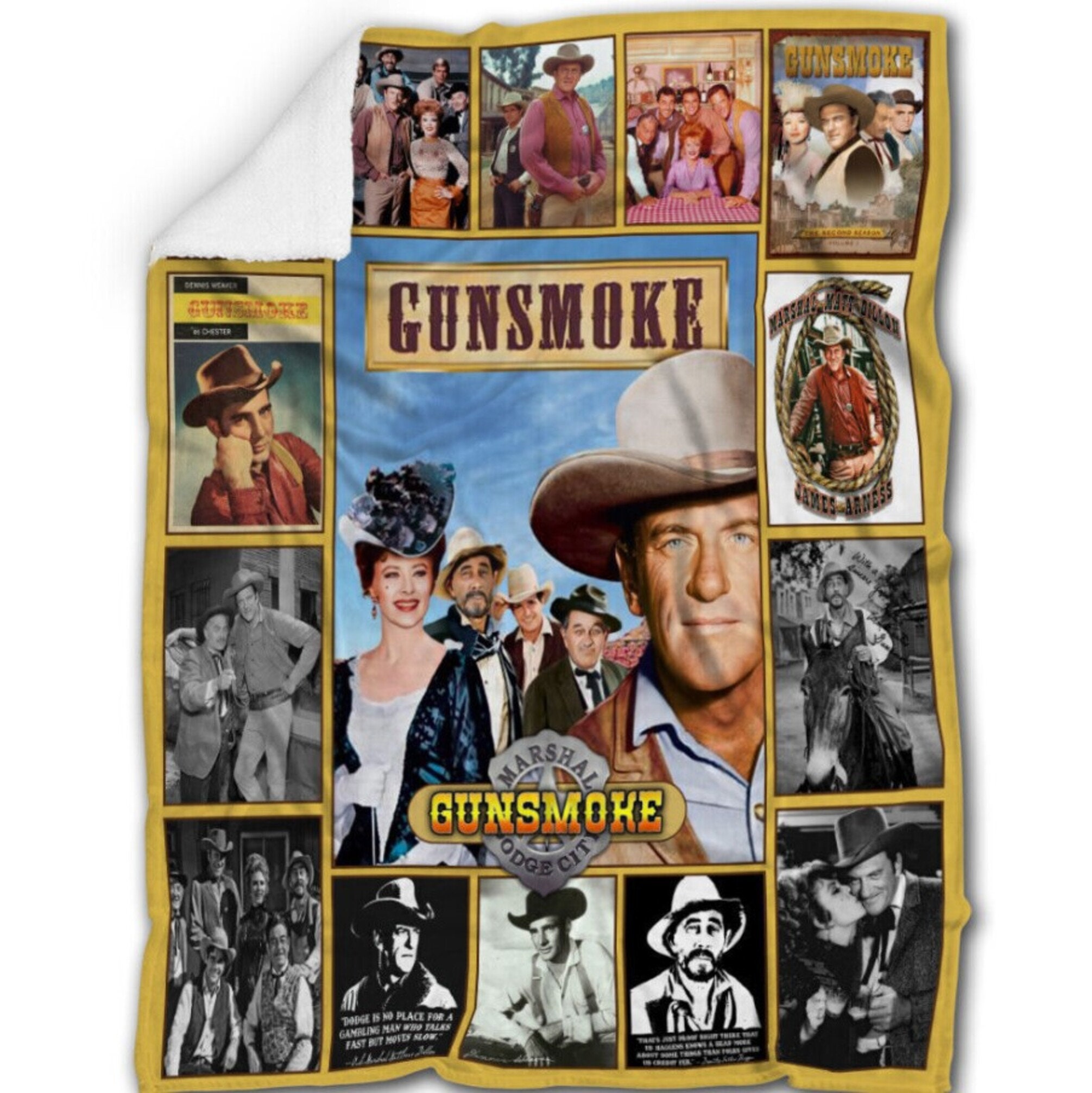Gunsmoke Blanket, Gunsmoke TV Series Fleece Blanket, Western Movies ...