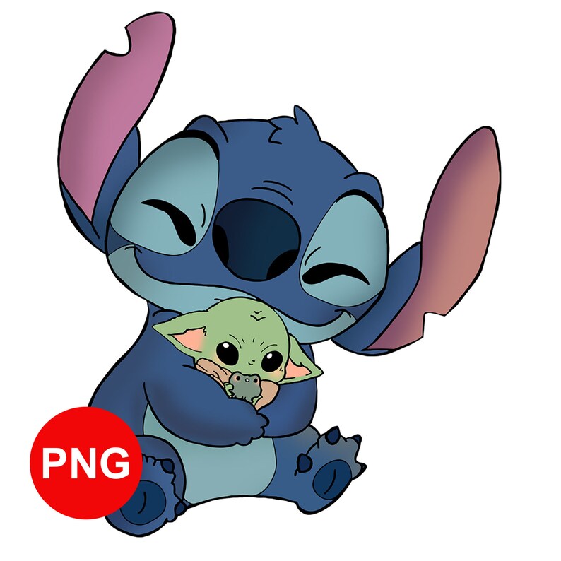 Stitch Hug Baby Yodaa Frog Grogu & Stitch Digital PNG Stitch - Etsy ...