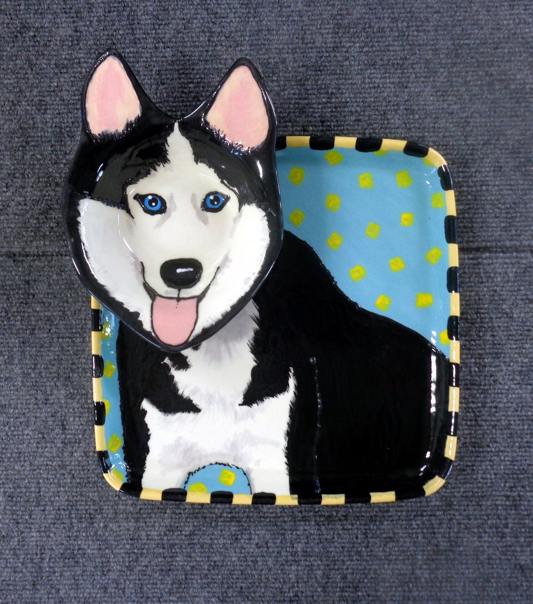 Husky Ceramic Pottery Chip and Dip Tray. - Etsy
