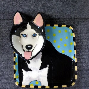 Husky Ceramic Pottery Chip and Dip Tray. - Etsy