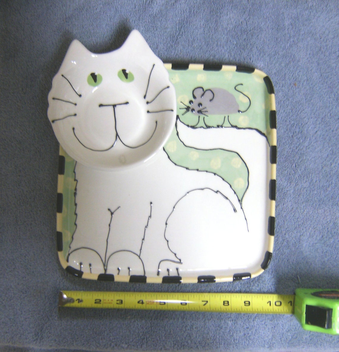 White Cat Chip and Dip Tray - Etsy