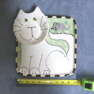White Cat Chip and Dip Tray - Etsy