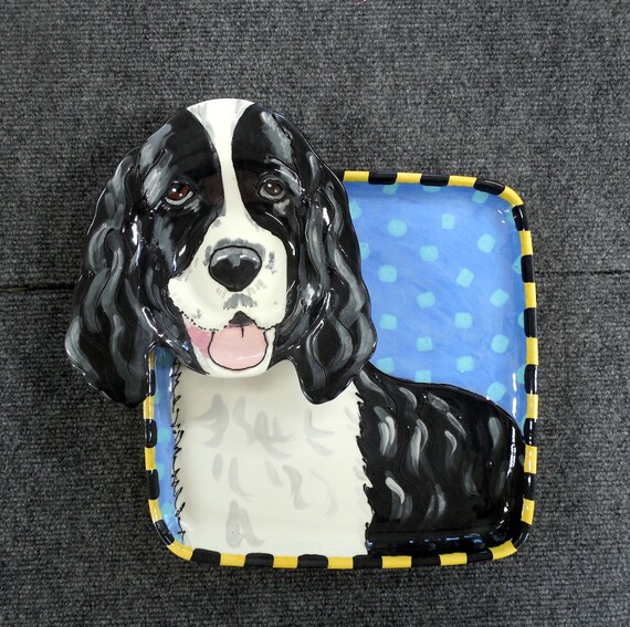 Springer Spaniel Pottery Ceramic Chip and Dip Tray Hand Made - Etsy ...