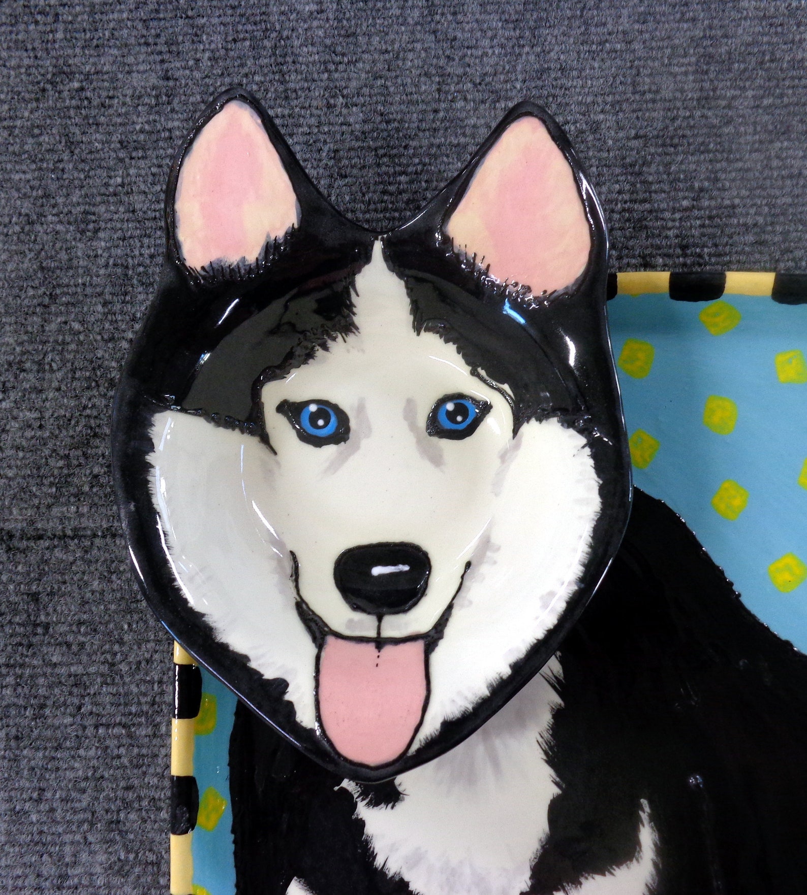 Husky Ceramic Pottery Chip and Dip Tray. - Etsy