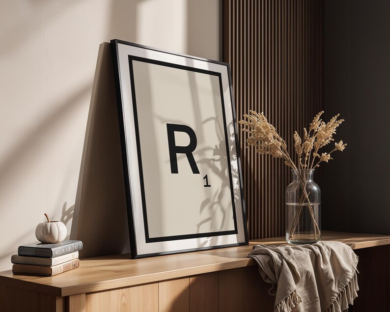 Letter R Word Tile Digital Download | Alphabet Letter Typography Poster ...
