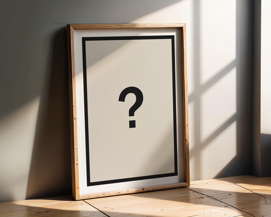 Question Mark (?) Word Tile Digital Download | Symbol Typography Poster ...