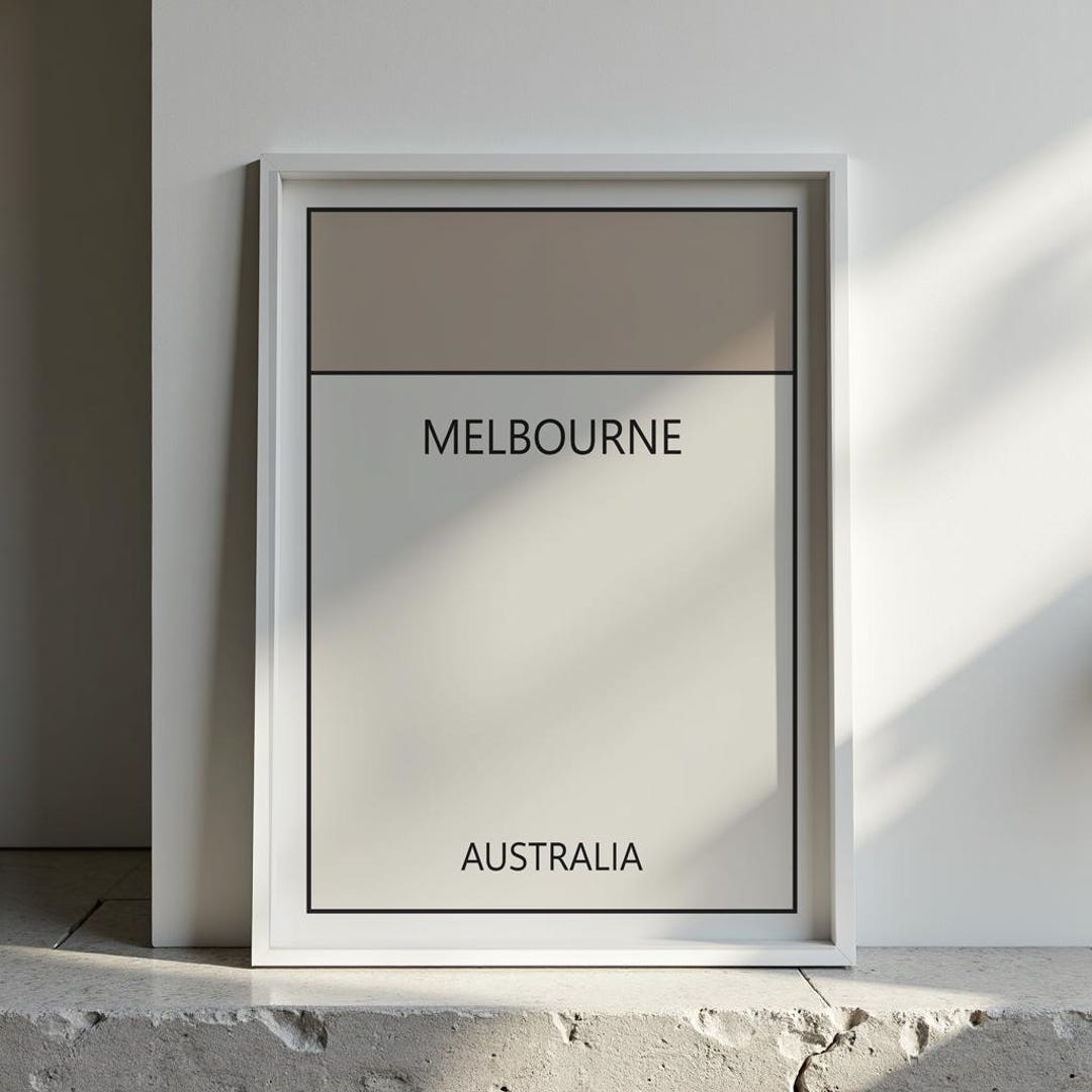 Melbourne Australia Mink Digital Download Wall Art | City Typography ...