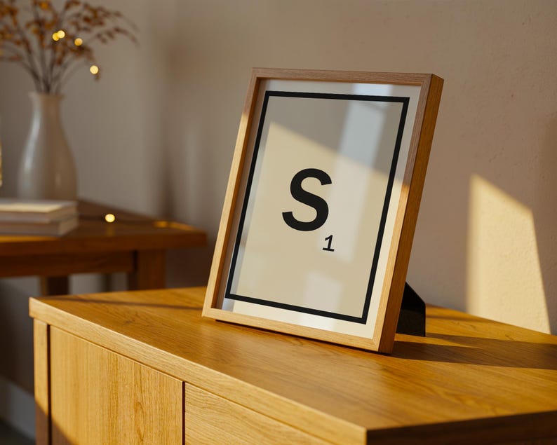 Letter S Word Tile Digital Download | Alphabet Letter Typography Poster ...