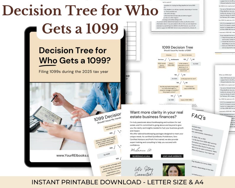1099 Decision Tree Flowchart | 2025 Tax Year Filing Guide (PDF Download ...