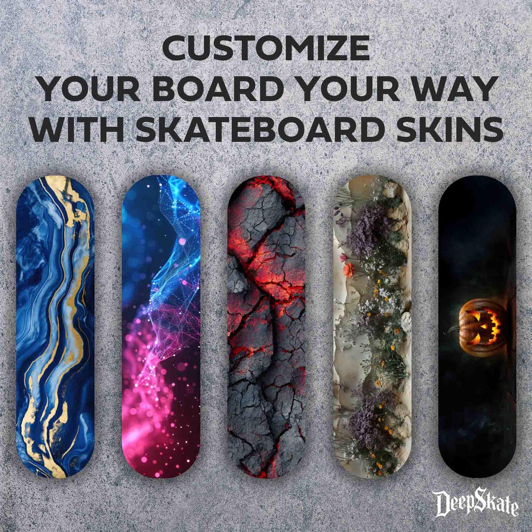 Skateboard Deck Skin – Vinyl Wrap for Skateboards, Durable Board Decal ...