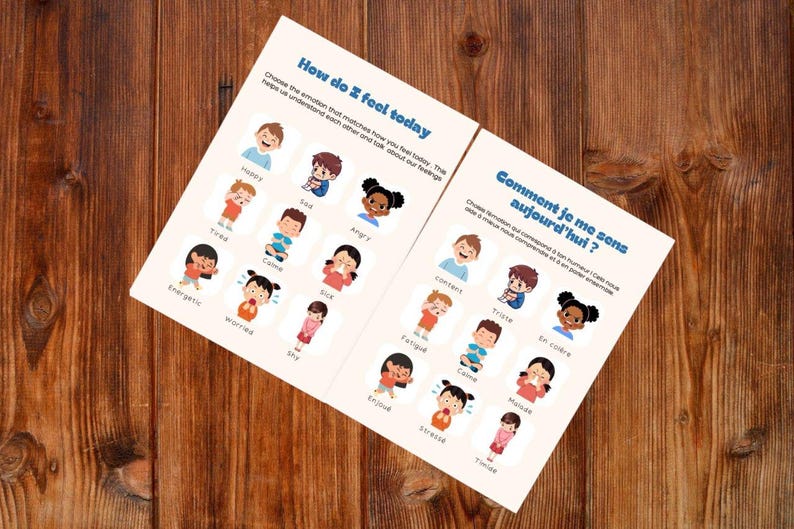 Emotions Chart for Kids | How Do I Feel Today Poster | French & English ...