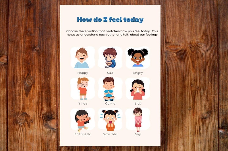 Emotions Chart for Kids | How Do I Feel Today Poster | French & English ...