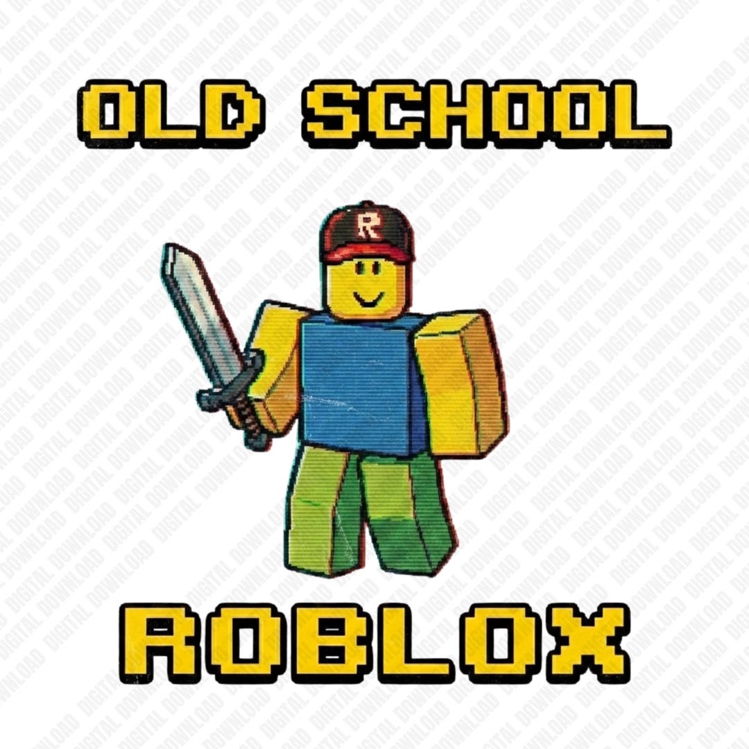 Roblox Old School Noob PNG, Classic Avatar Art, High Res Digital File ...