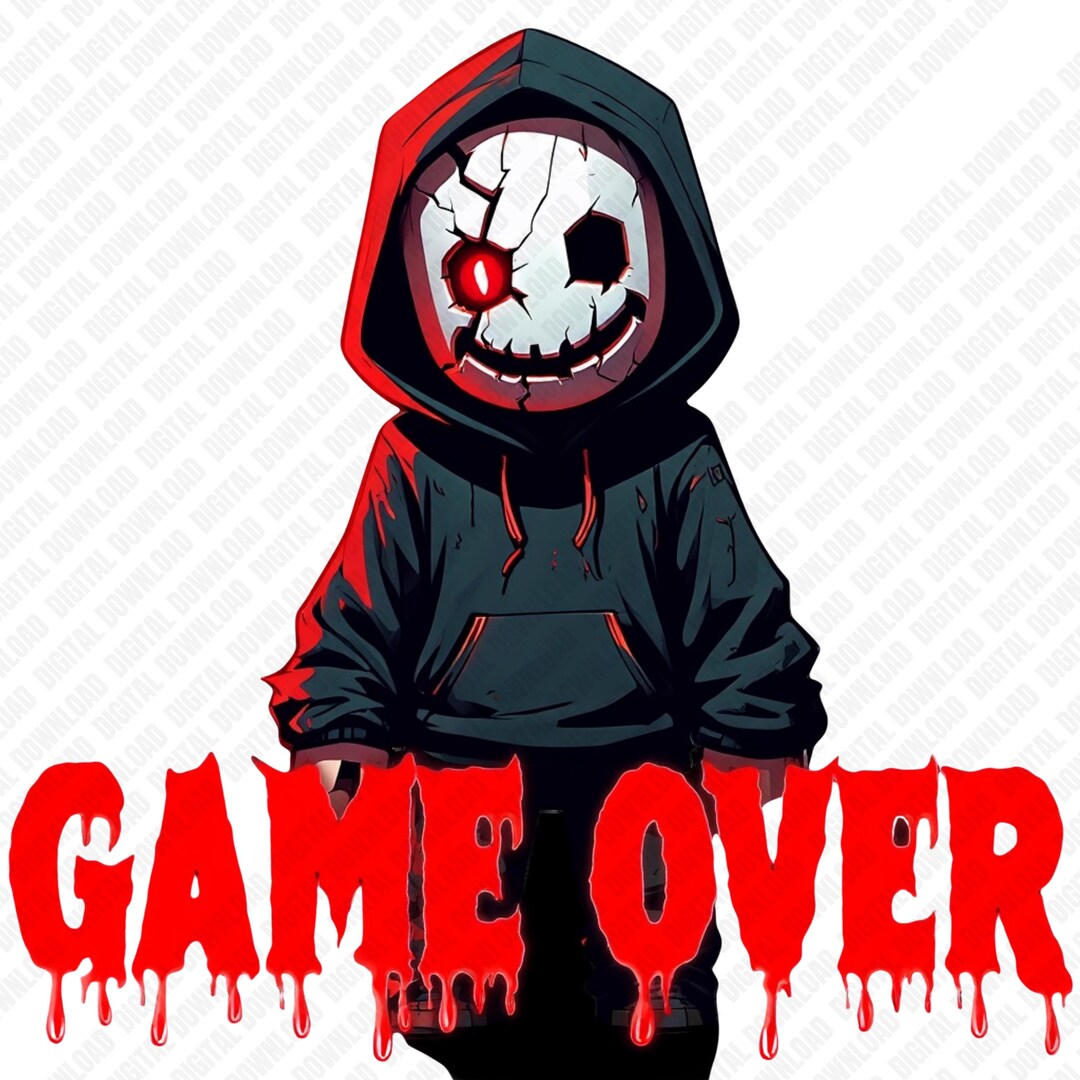 Roblox Game Over Mask Character PNG, Horror Skull Gamer, Sublimation ...