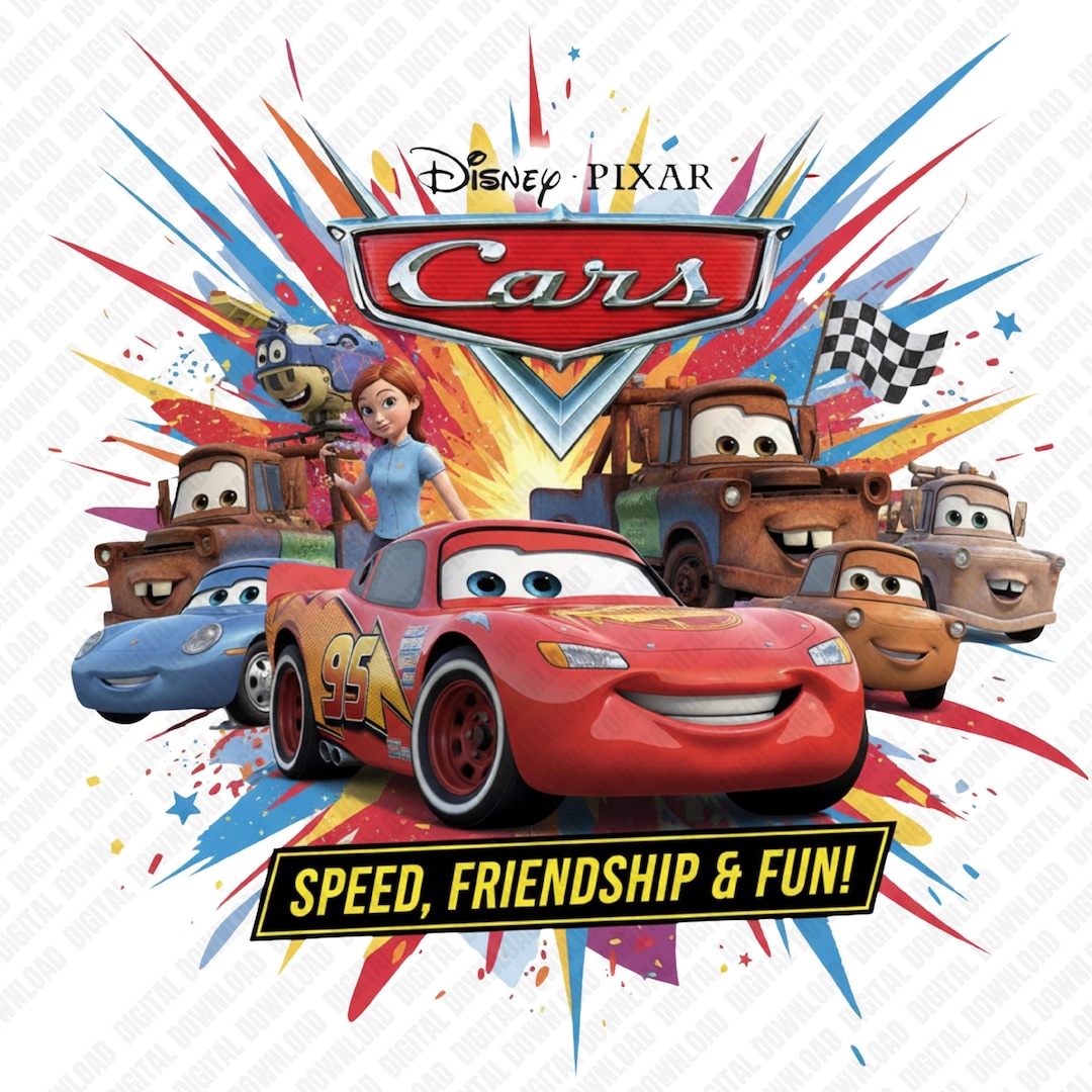 Cars Family Adventure | Cute Racing Friends Digital PNG - Etsy