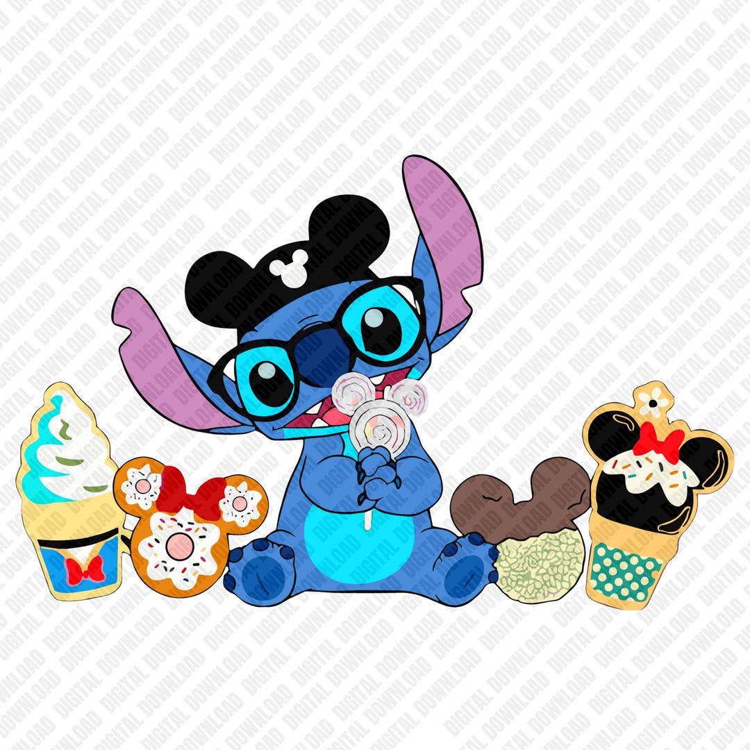 Stitch Disney Snacks PNG | Lilo and Stitch Summer Sublimation | Digital ...