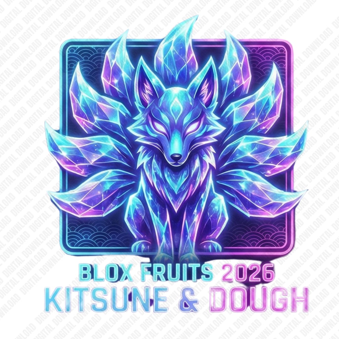 Roblox Blox Fruits Kitsune PNG, Dough Fruit Art, High Res Digital File ...
