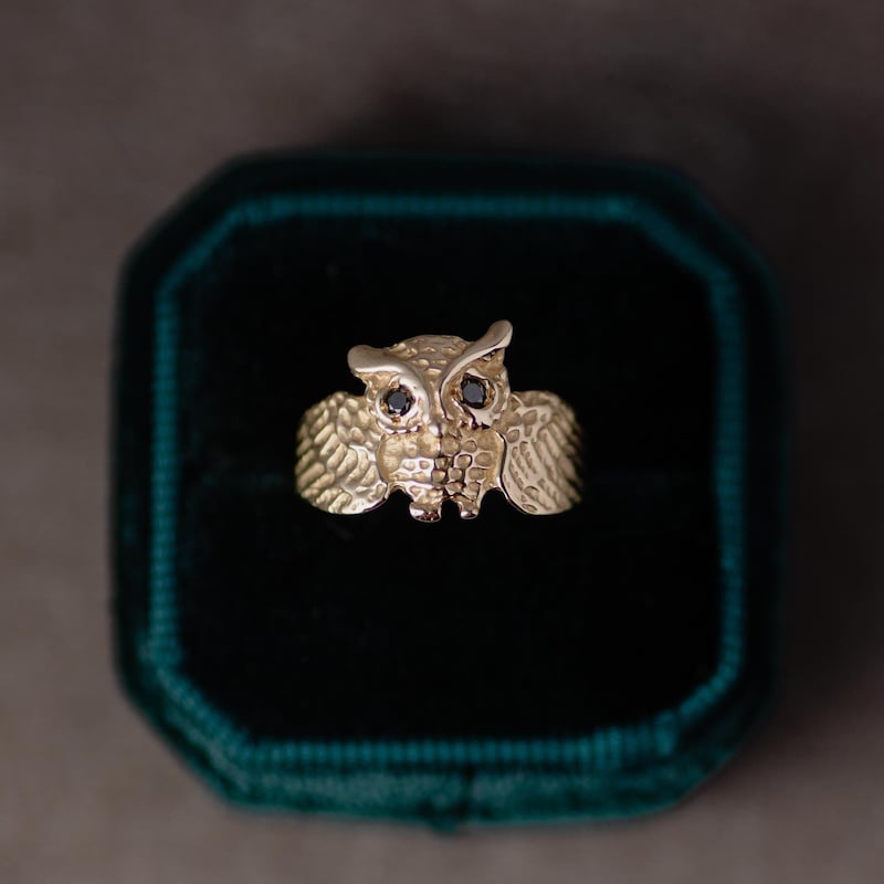Gold Owl Ring - Etsy