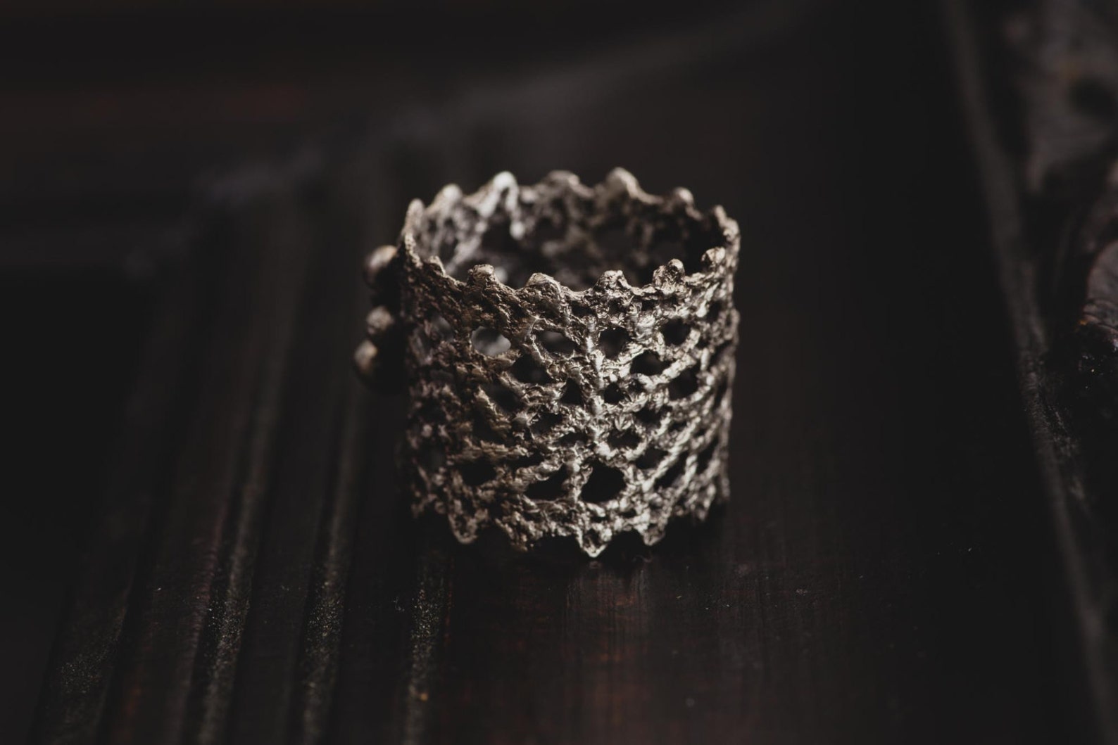 Sterling Silver Lace Ring-lace Ring-wide Band Ring-statement - Etsy
