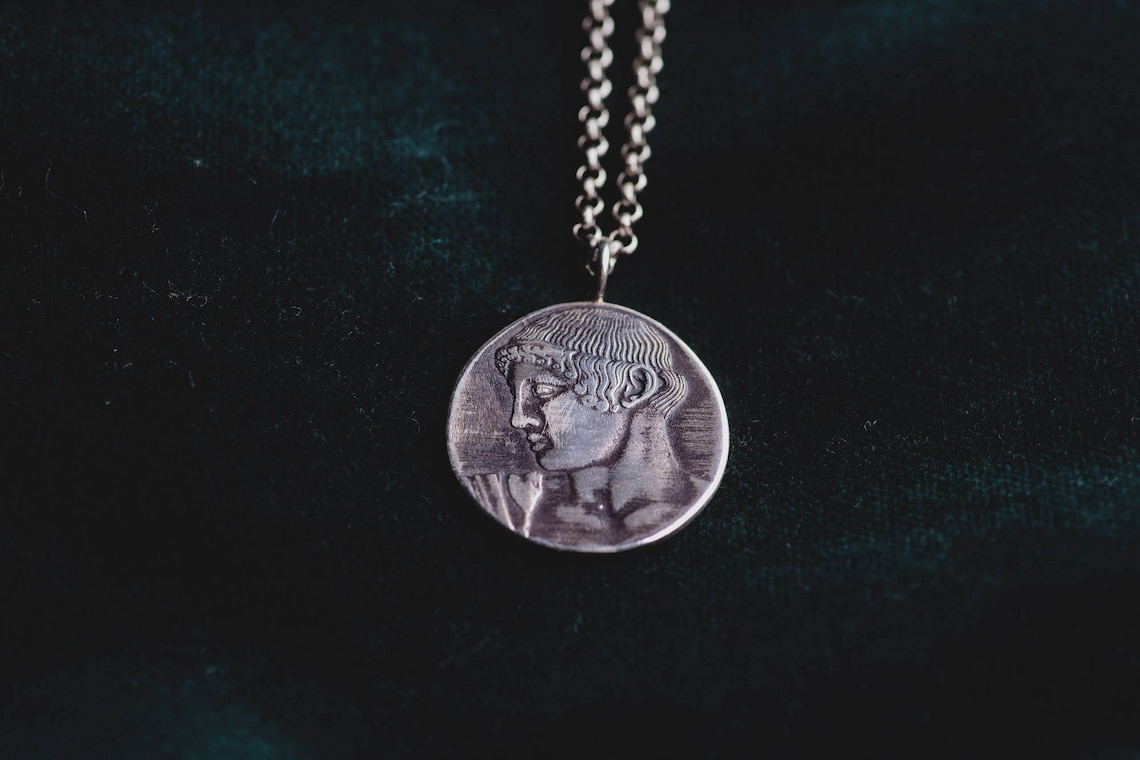 God Apollo Sterling Silver Pendant-ancient Greek Inspired - Etsy