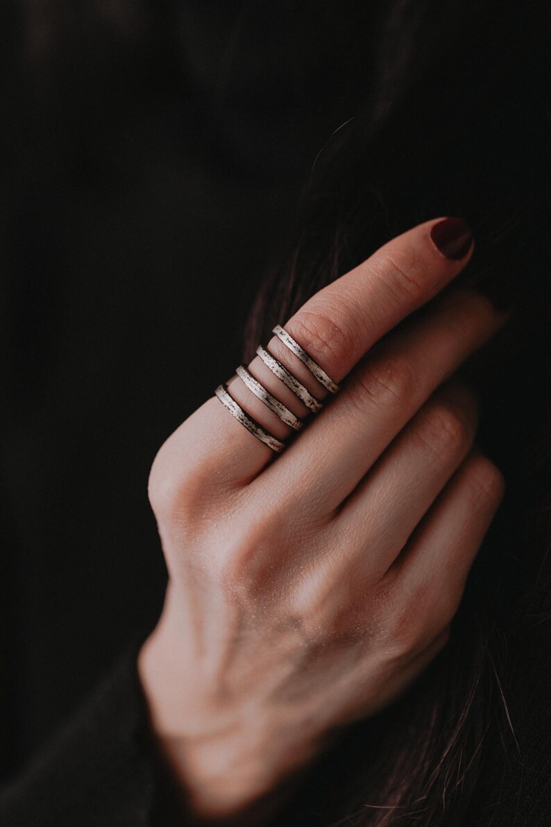 Cage Ring sterling Silver Wide Band Index Finger - Etsy