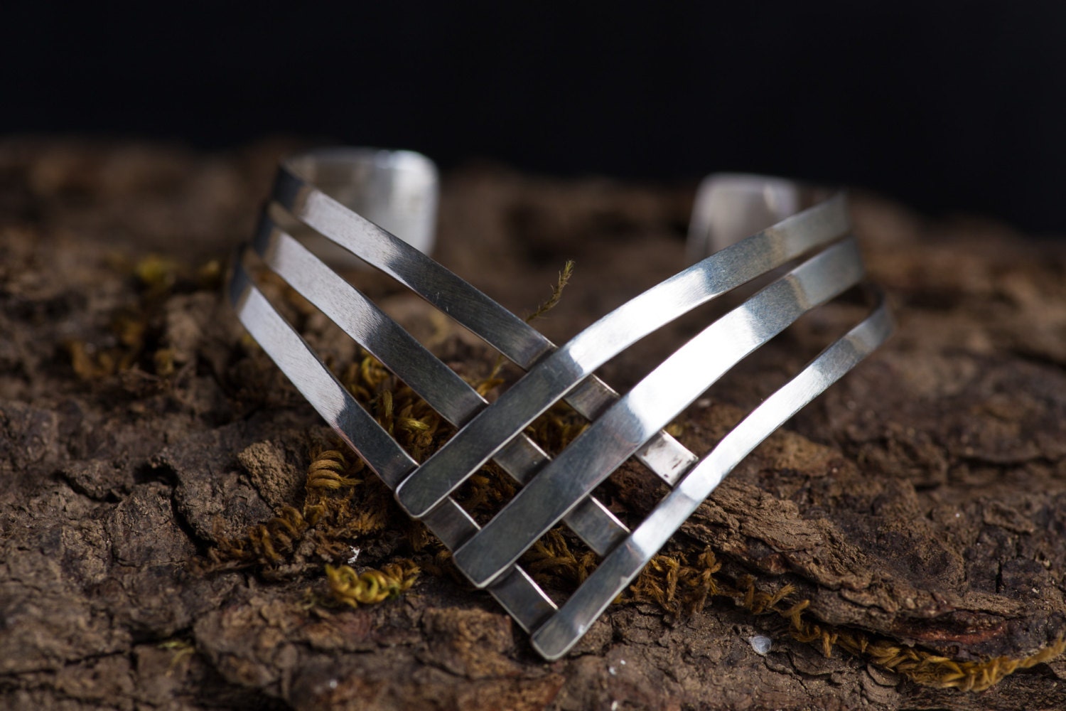 Sterling Silver Chevron Bracelet-chevron Cuff Bracelet-arrow - Etsy