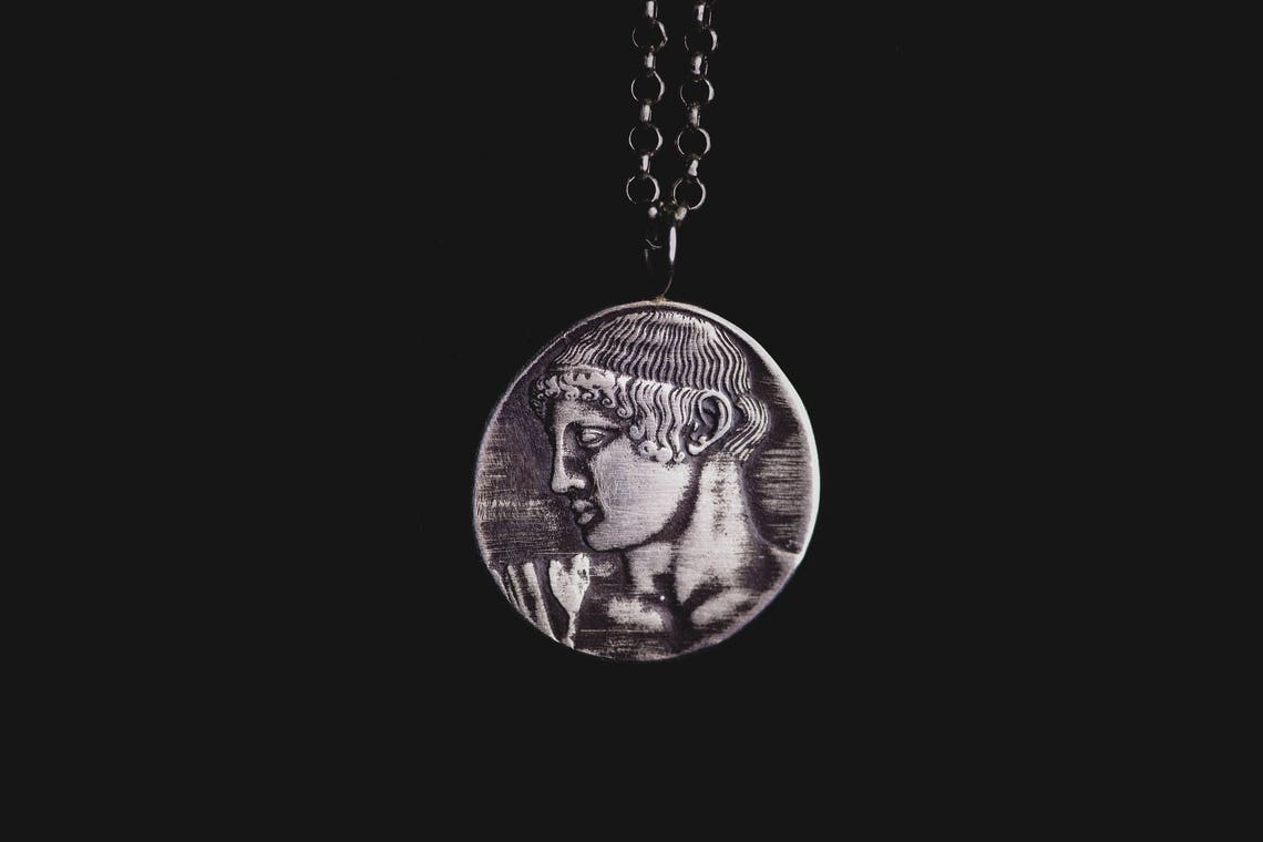 God Apollo Sterling Silver Pendant-ancient Greek Inspired - Etsy