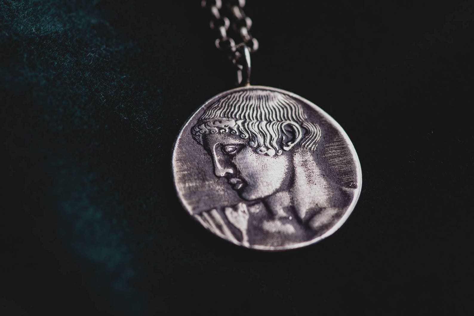 God Apollo Sterling Silver Pendant-ancient Greek Inspired - Etsy