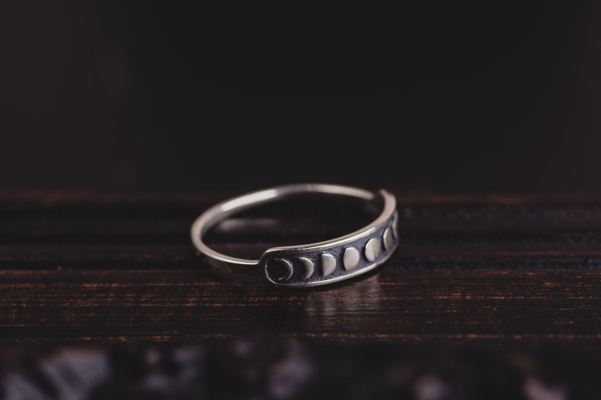 Sterling Silver Moon Phases Ring-lunar Jewellery-gothic | Etsy