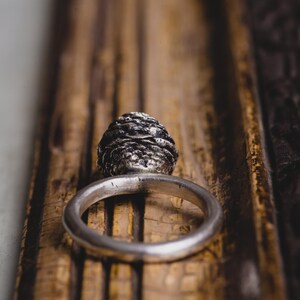 Pine Cone Ring-sterling Silver Pine Cone Ring-botanical Jewelry ...