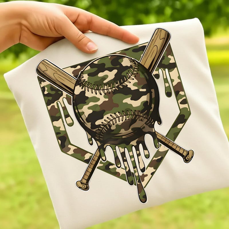 Camo Baseball Plate Png - Etsy