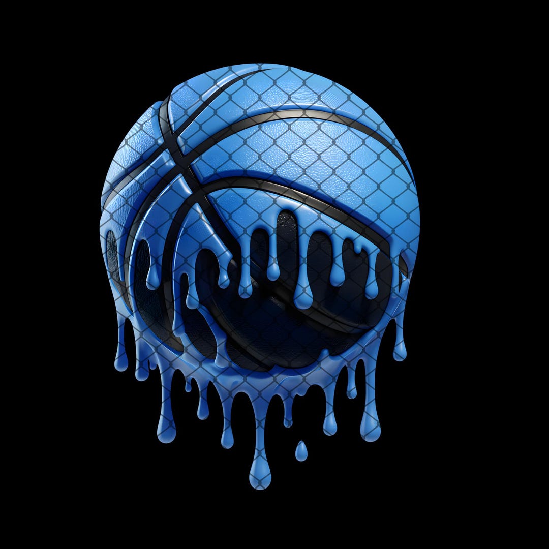 Retro Basketball Ice Cream Drip Png: Basketball Season Png, Basketball ...