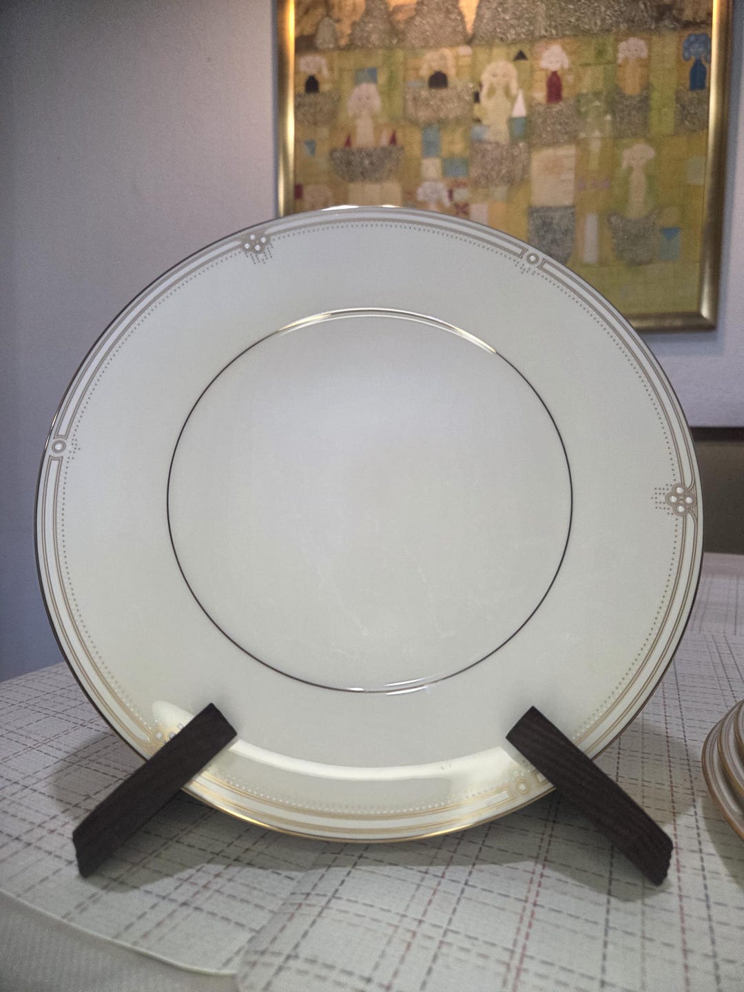 NORITAKE SATIN GOWN Dinner Plate 22k Gold Trim 10.5" Price for 4 Plates ...