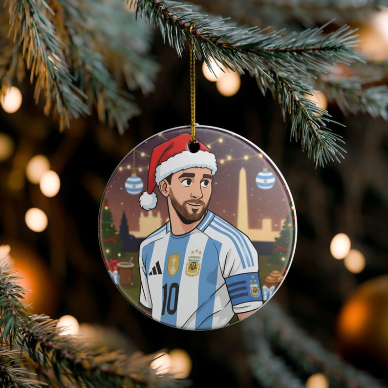 Lionel Messi Ornament, Messi Inter Miami, Barcelona Christmas Holidays ...