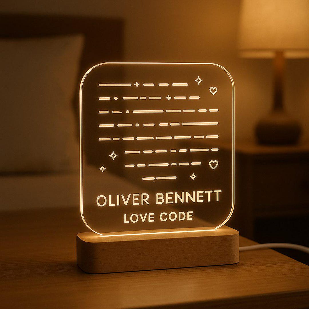 Custom Morse Code LED Night Light - Personalized Love Message Gift - Etsy