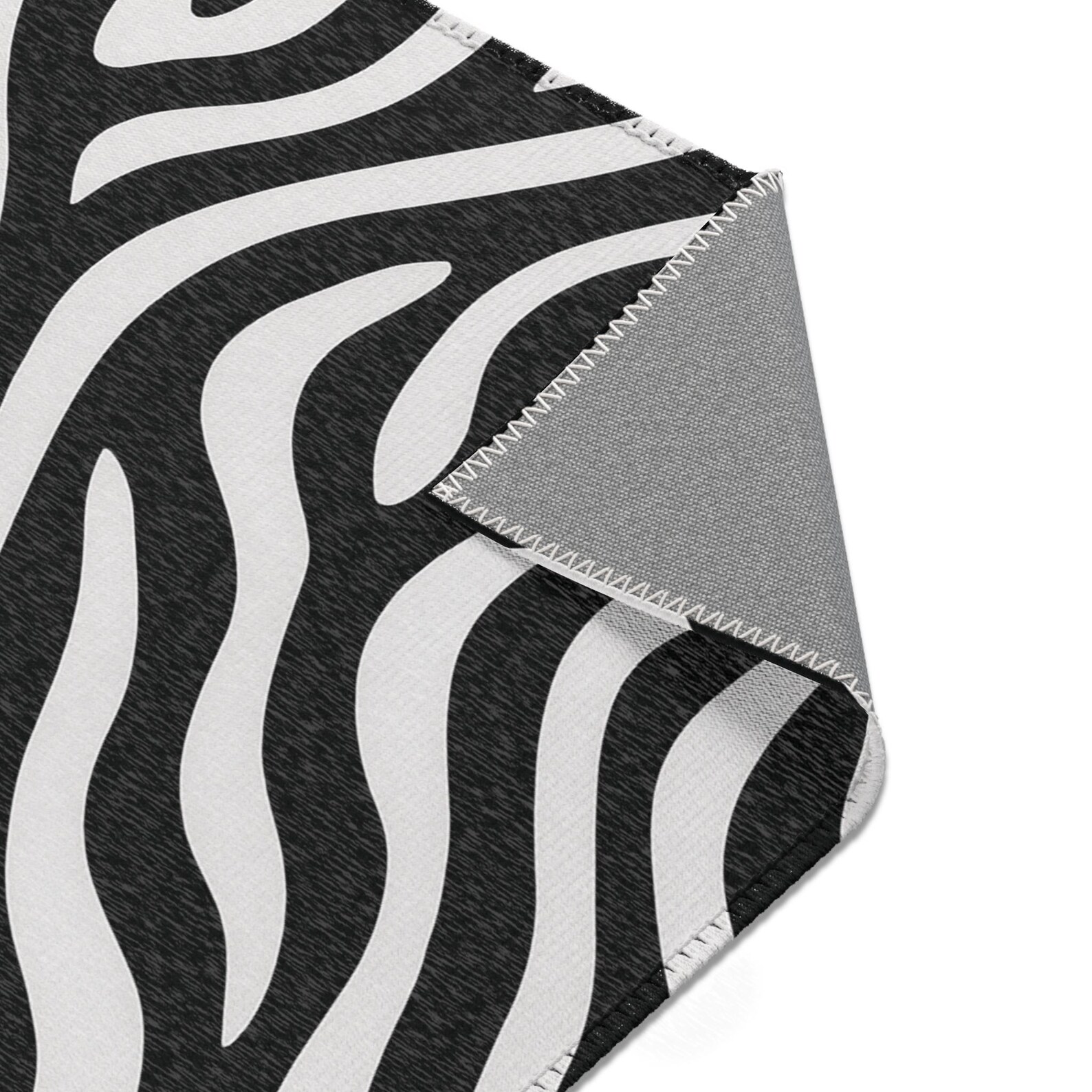 Zebra Print Area Rug | Black White Animal Stripe Floor Mat - Etsy