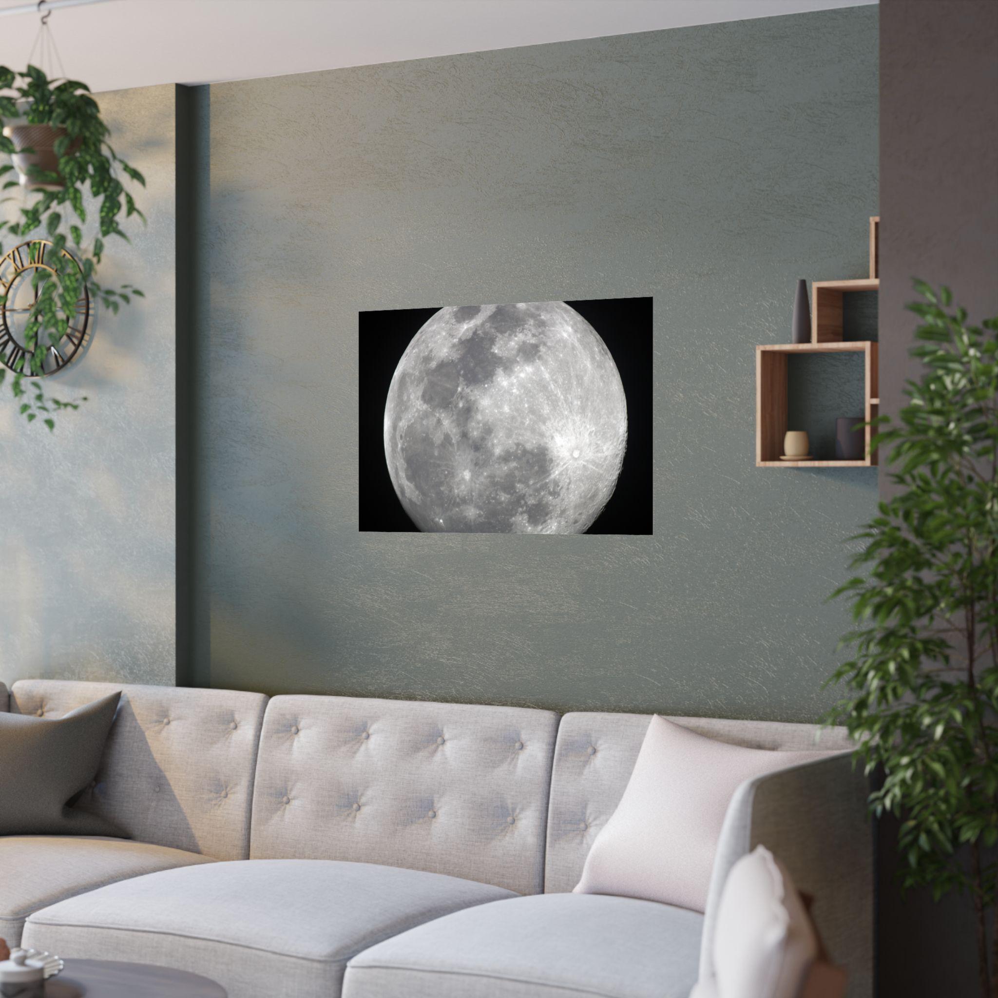 Full Moon Lunar Photography Satin Poster | Astronomy Print, Moon Wall ...