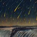 Meteor Shower Shooting Star Constellation Vintage Style Art Print ...