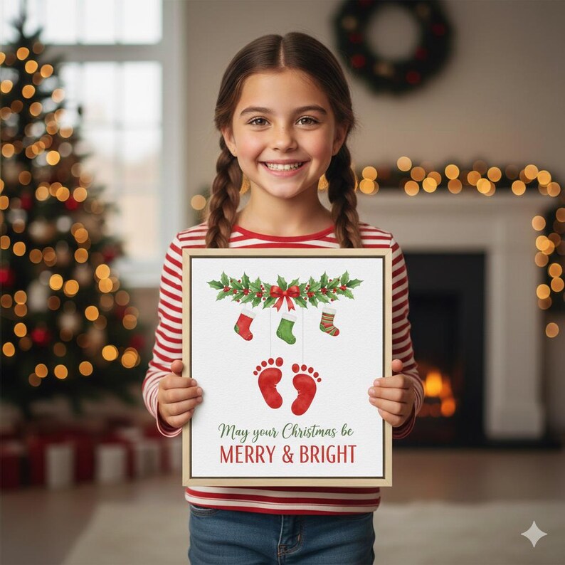 My First Christmas Handprint 2025 | Baby & Toddler Christmas Footprint ...
