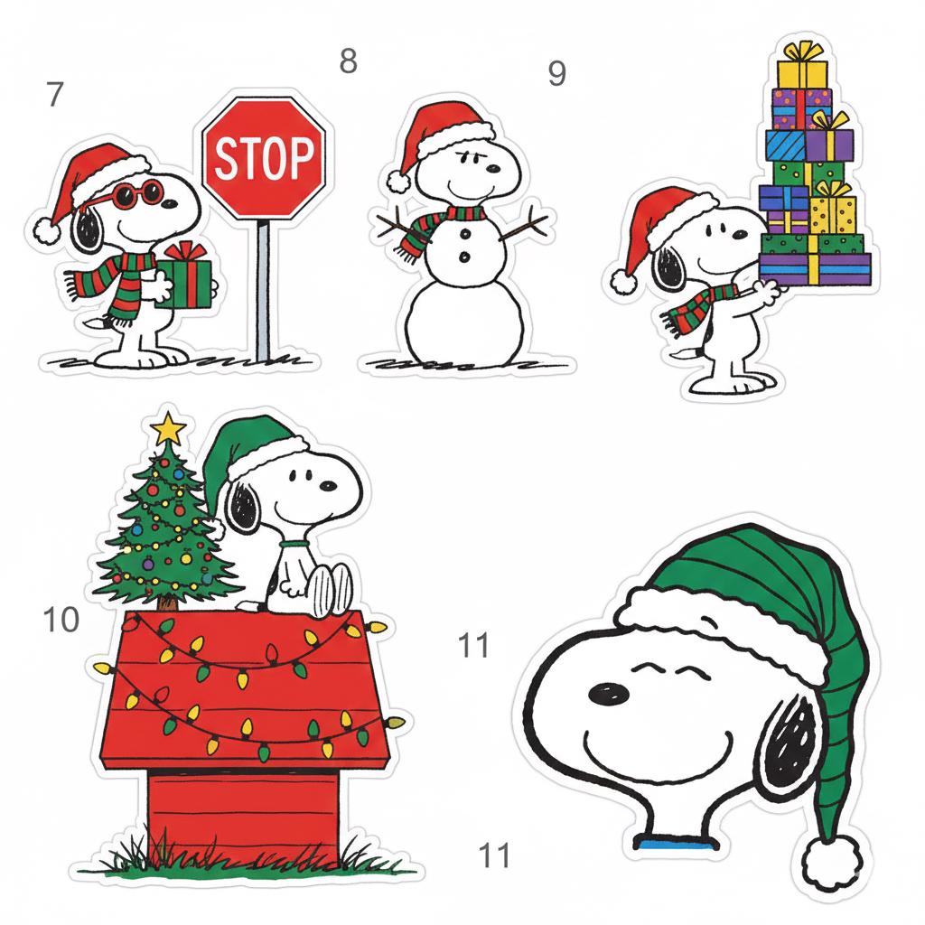 Snoopy Christmas PNG Bundle, Charlie Brown & Woodstock Holiday Clipart ...