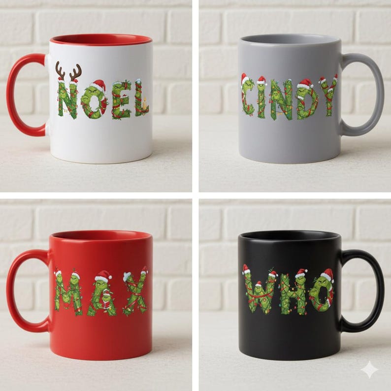 Grinch Christmas Alphabet SVG & PNG, Christmas Letters Clipart A-Z ...