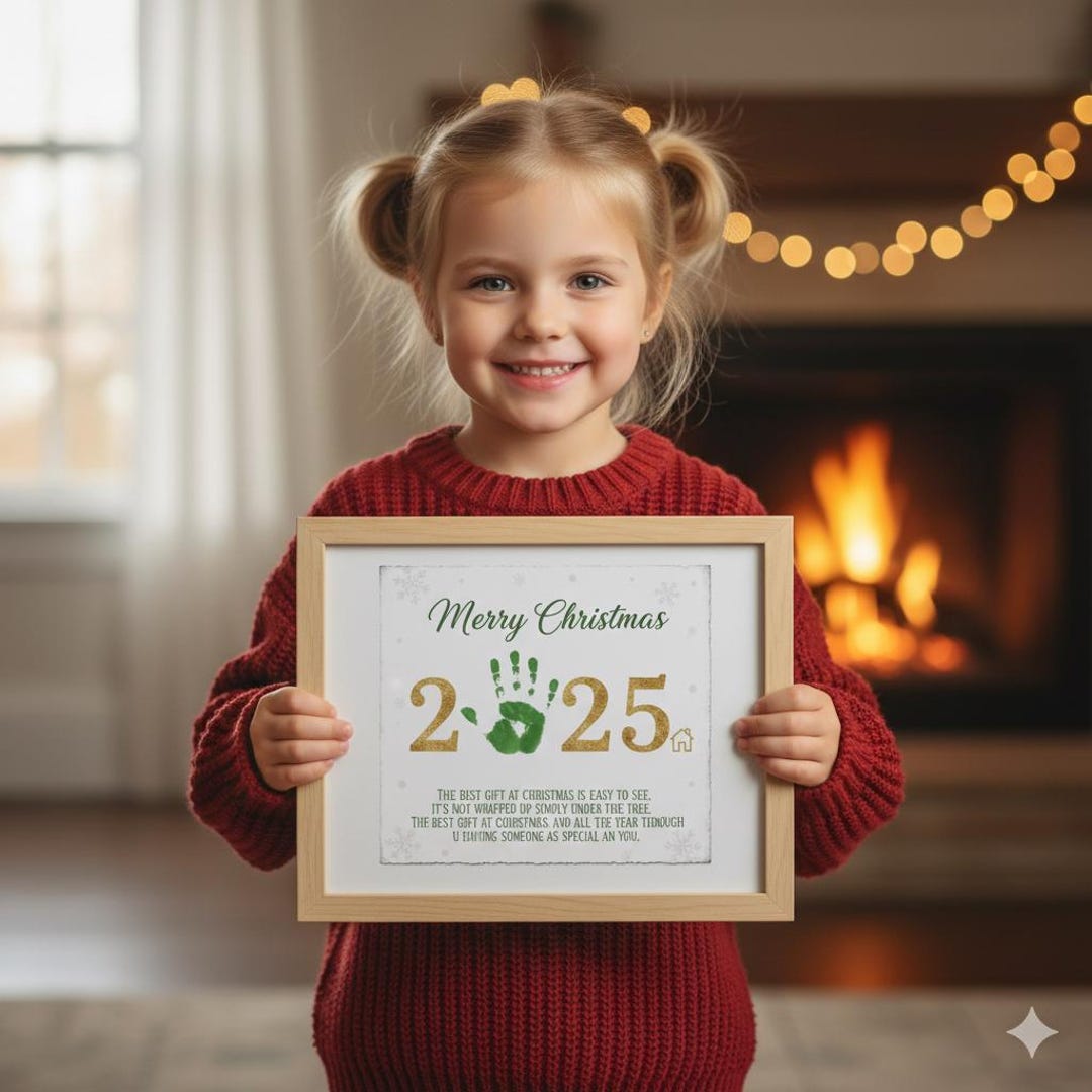 Christmas Handprint Art Bundle | Baby, Toddler Footprint Crafts, Grinch ...